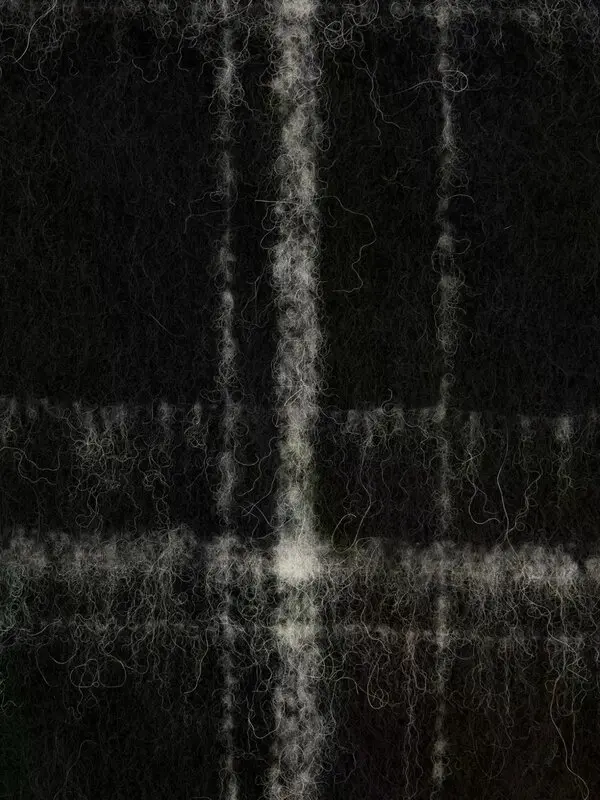 Our Legacy Checked Fringed Scarf - Black