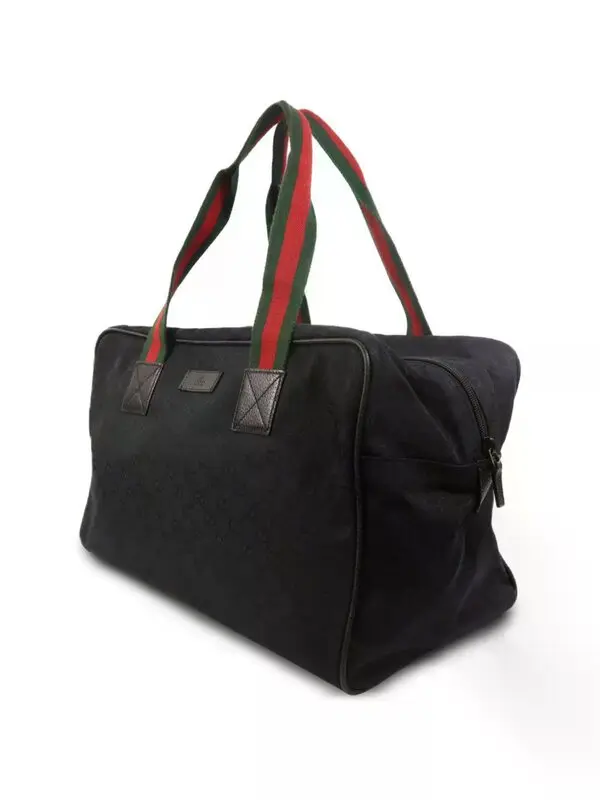 Gucci Gg Canvas Web-stripe Boston Bag