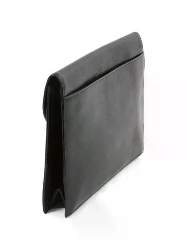 Saint Laurent 1980s Logo-embossed Clutch Bag