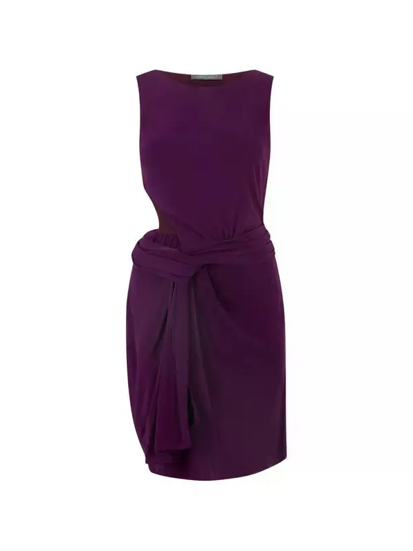 Alberta Ferretti Draped Sleeveless Mini Dress