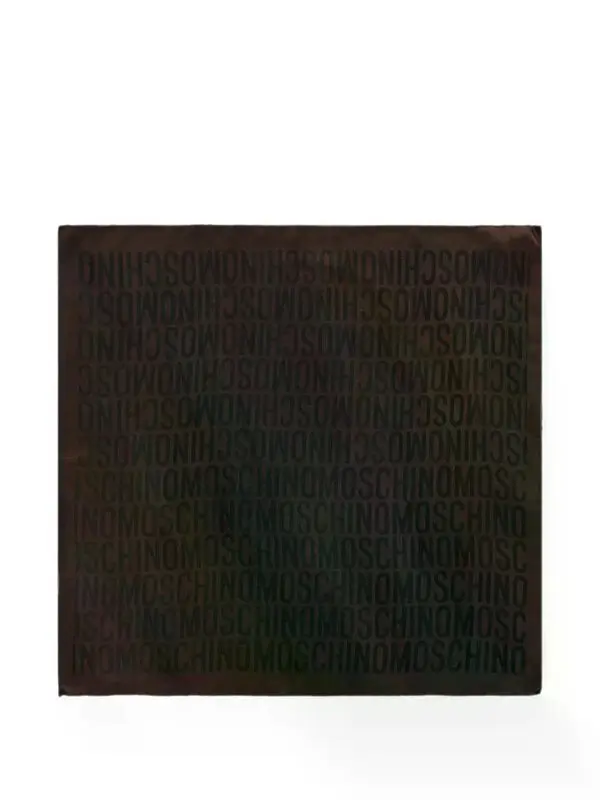 Moschino Logo-jacquard Silk Scarf