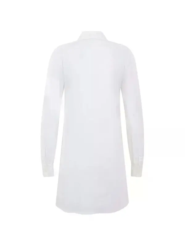 Alberta Ferretti Lace-panel Pintuck-detail Mini Dress