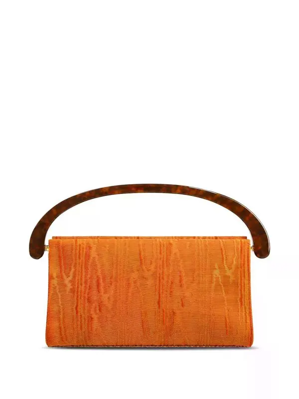 Dries Van Noten Small Velvet Bag With Resin Handle - Orange