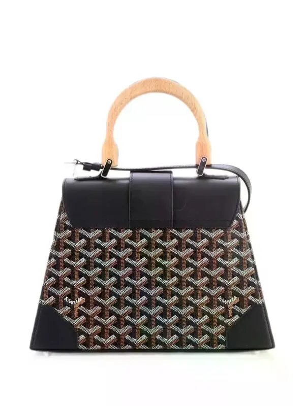 Goyard Saigon Top Handle Bag Coated Canvas With Leather Pm Satchel