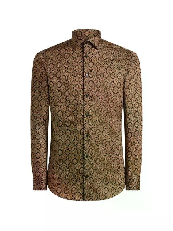 Etro Cotton Satin Shirt With Medallion-motif