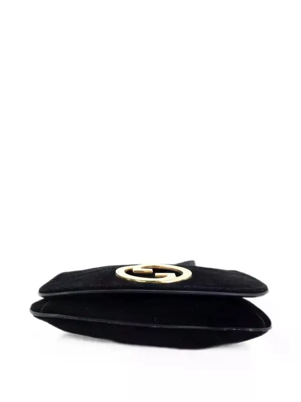 Gucci Vintage Blondie Flap Bag Suede Medium Shoulder Bag