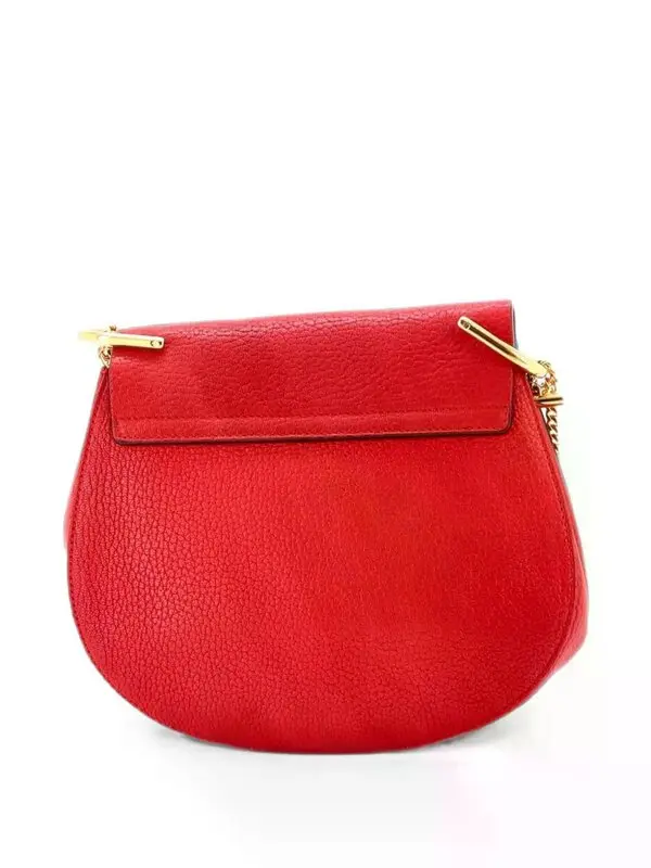 Chloé Drew Leather Small Crossbody Bag - Red