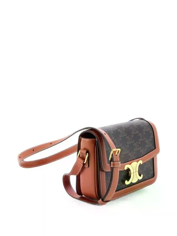 Celine Triomphe Triomphe Coated Canvas Teen Shoulder Bag