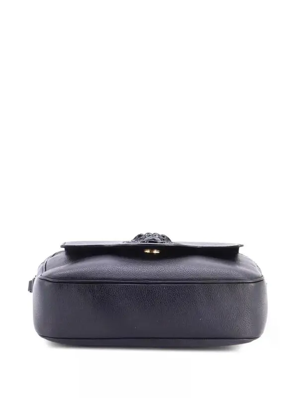 Versace La Medusa Flap Pocket Camera Bag Leather Small Crossbody Bag