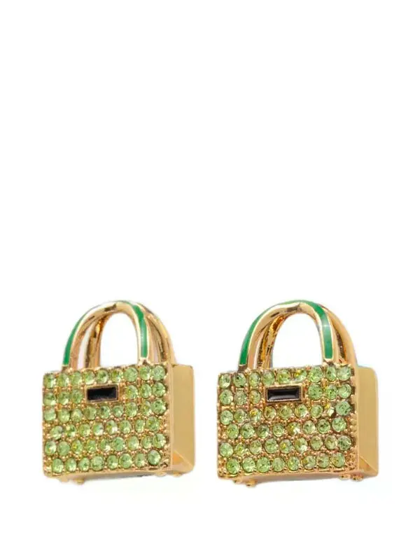Kate Spade New York Sweet Treasures Crystal-embellished Padlock Earrings - Gold