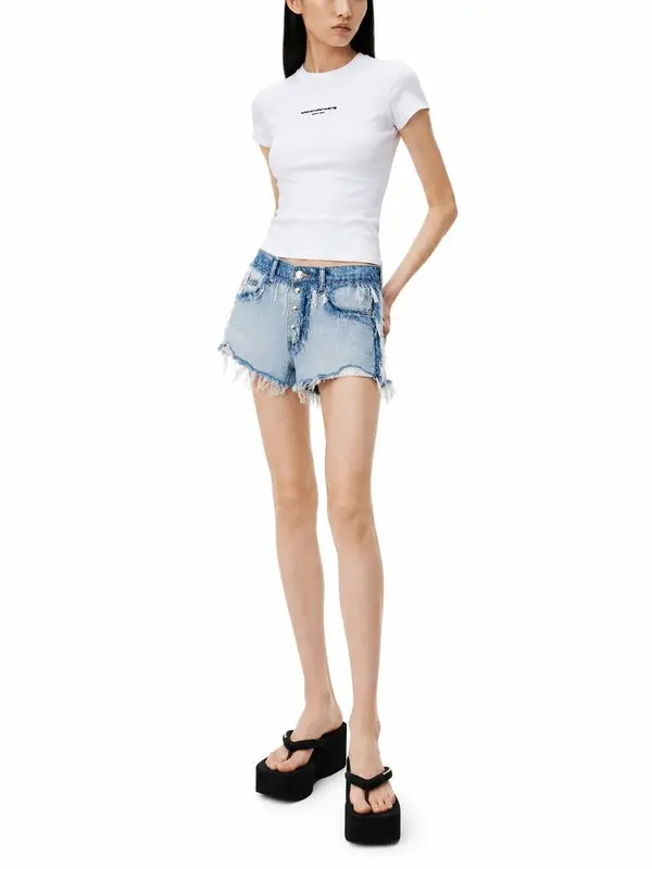 Alexander Wang Shorts With Fringe Detail