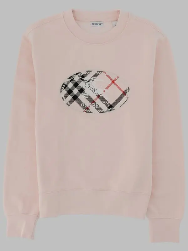 Burberry Felpa "caroline" Con Inserto Check