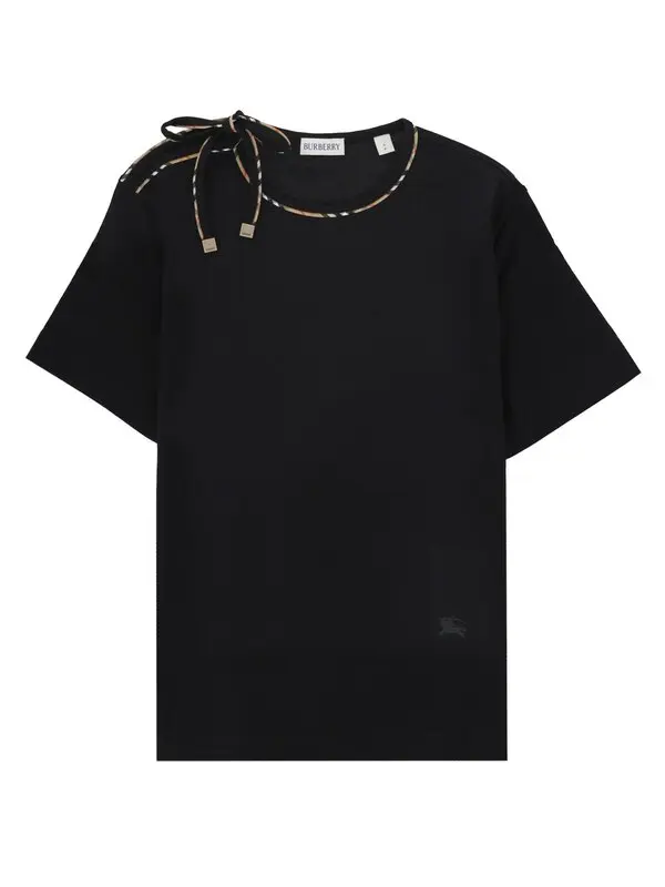 Burberry T-shirt In Cotone Con Fiocco