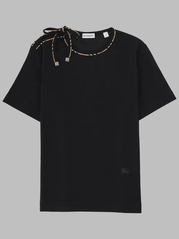 Burberry T-shirt In Cotone Con Fiocco