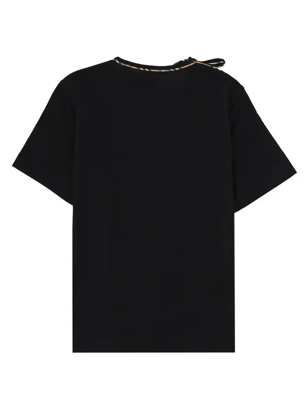 Burberry T-shirt In Cotone Con Fiocco