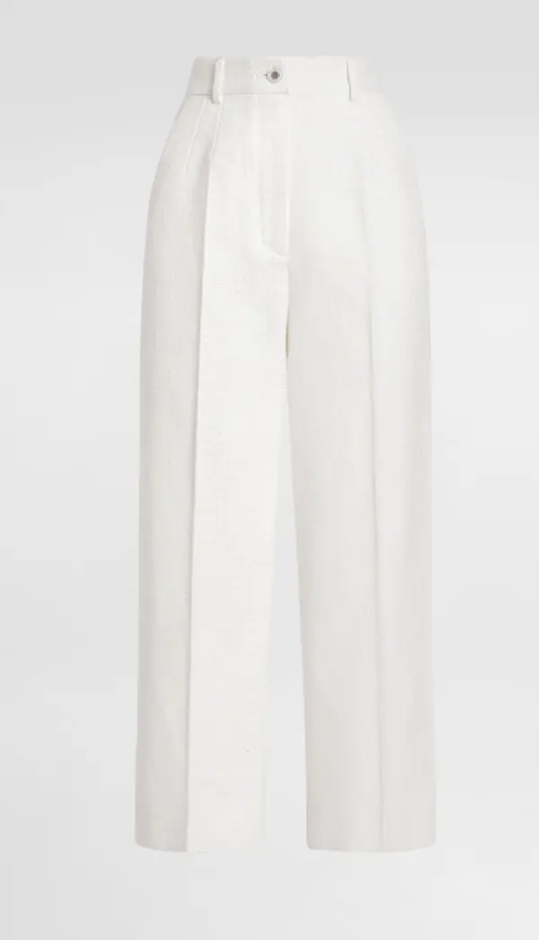 Dolce & Gabbana Stretch Mat Trousers - Ivory