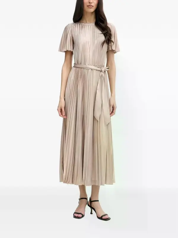Joseph Ribkoff Pleated Belted Midi Dress