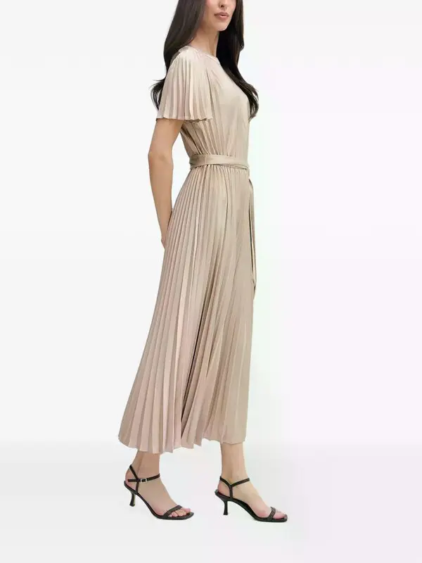 Joseph Ribkoff Pleated Belted Midi Dress