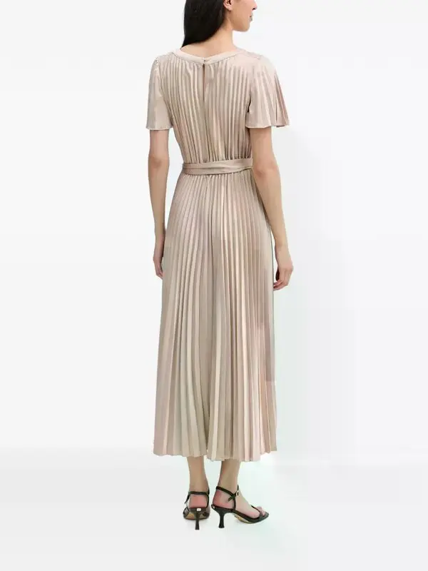 Joseph Ribkoff Pleated Belted Midi Dress