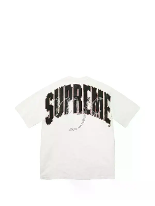 Supreme Rhinestone Script Short-sleeve T-shirt