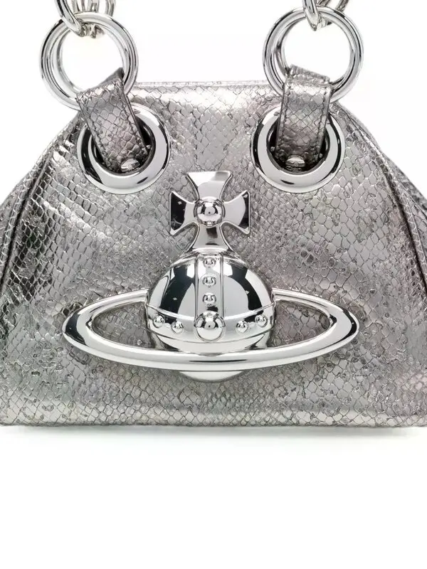 VIVIENNE WESTWOOD Orb Snakeskin-effect Shoulder Bag