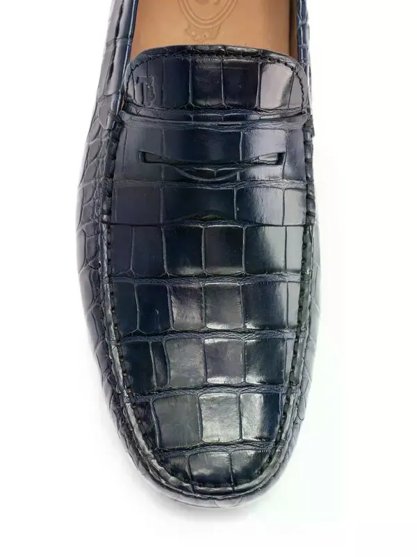 TOD'S Crocodile-effect Loafers