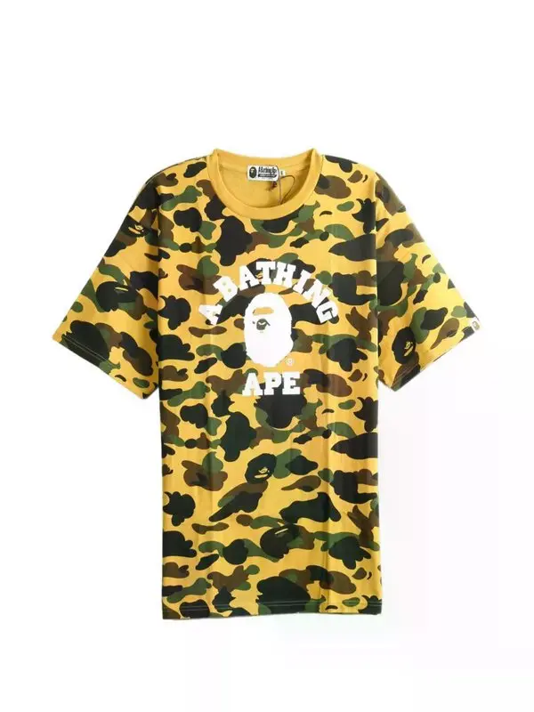 A BATHING APE Camouflage-print Logo-print T-shirt