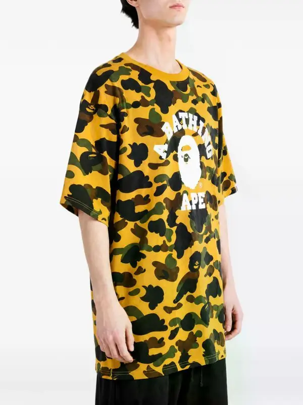 A BATHING APE Camouflage-print Logo-print T-shirt