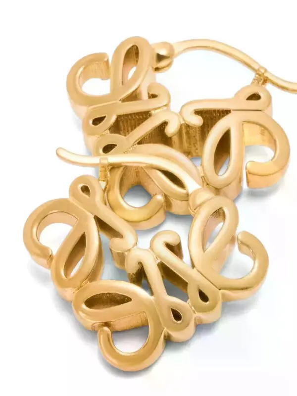 Loewe Anagram Hoop Earrings - Gold