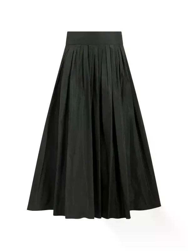 Max Mara Pleated A-line Skirt - Green