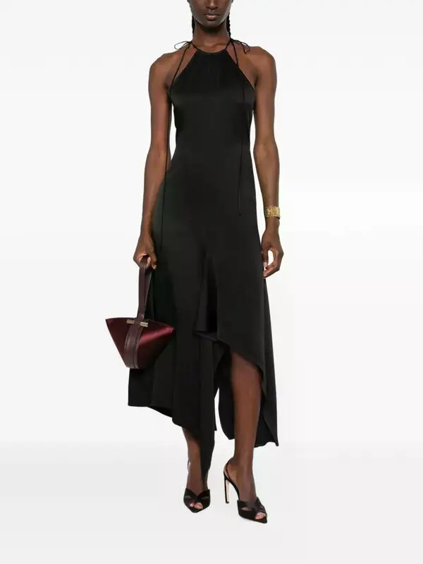 Victoria Beckham Sleeveless Asymmetric Midi Dress