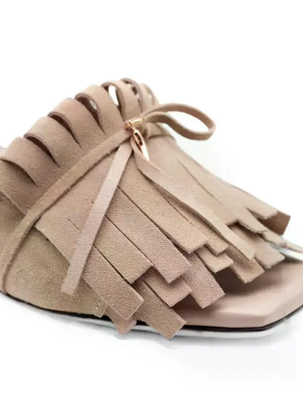 DONNARÌ Fringe-detail Heeled Sandals