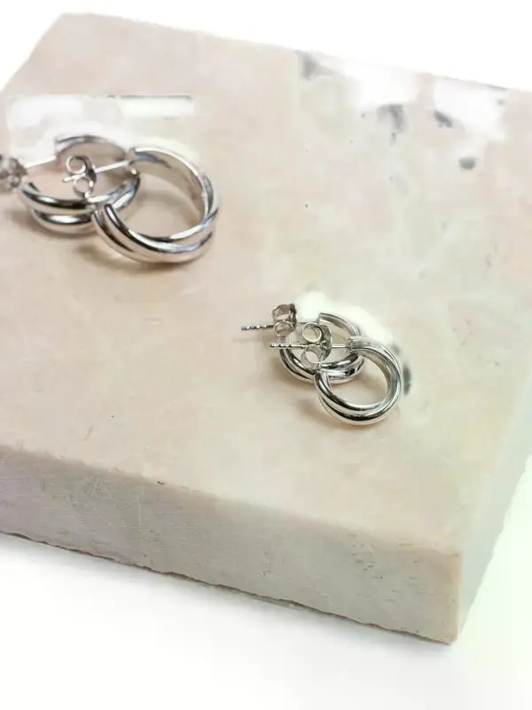 AUREE JEWELLERY Mini Knightsbridge Triple Hoop Earrings