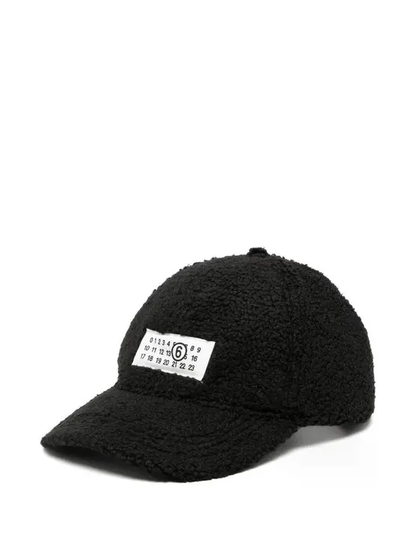 MAISON MARGIELA Bouclé Baseball Cap - Black