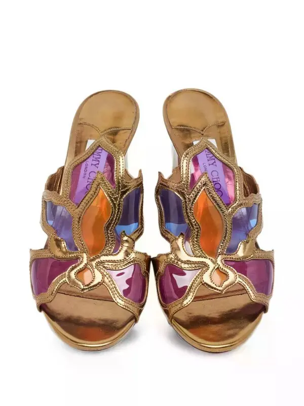 JIMMY CHOO Panelled Block-heel Mules