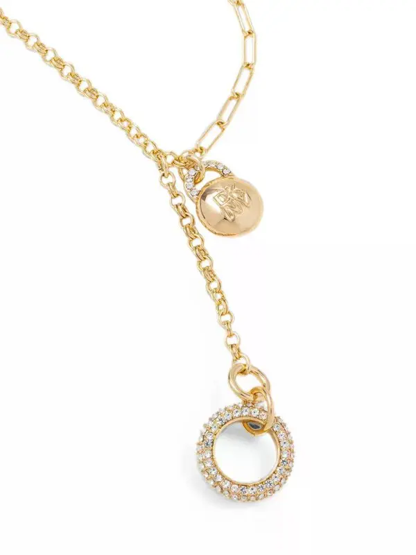 Dkny Crystal-embellished Padlock Necklace