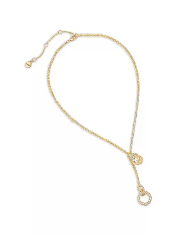 Dkny Crystal-embellished Padlock Pendant Necklace - Gold