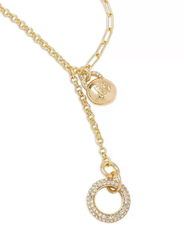 Dkny Crystal-embellished Padlock Pendant Necklace