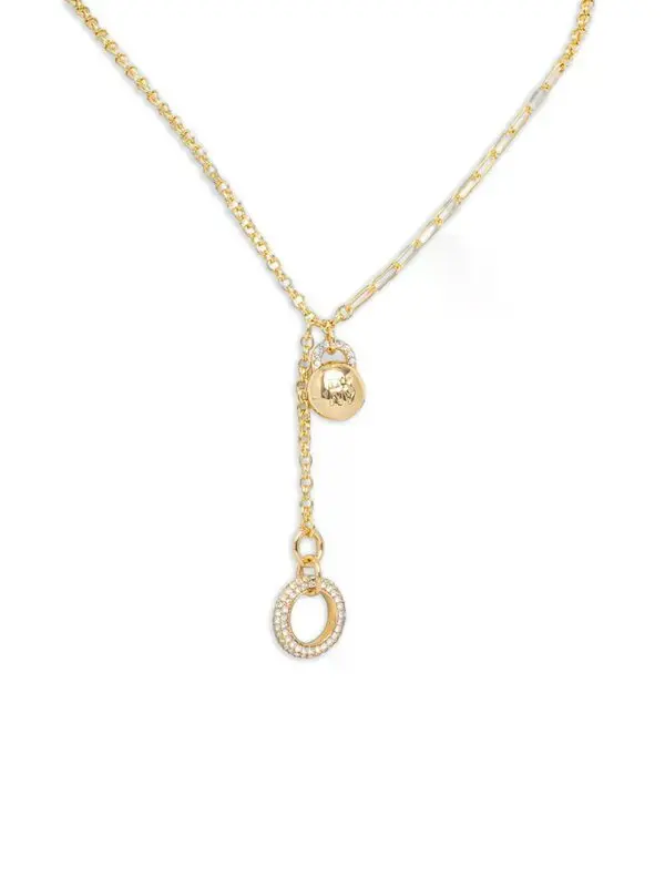 Dkny Crystal-embellished Padlock Pendant Necklace