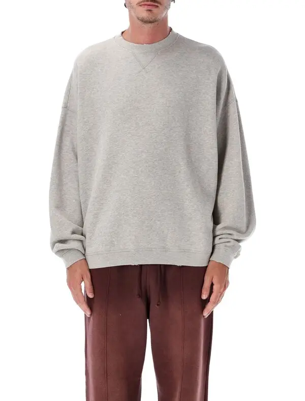 GOLDEN GOOSE Cotton Melange Crewneck - Melange Gray