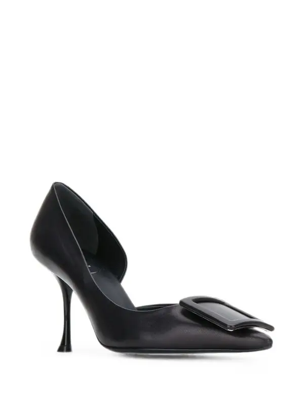ROGER VIVIER Viv Ville Leather Pumps - Black