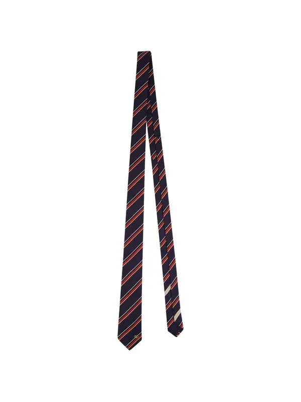 Valentino Garavani Regimental Jacquard Silk Neck Tie - Blu