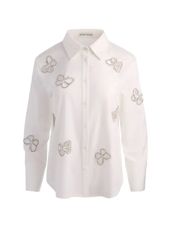 Alice + Olivia Finely Embellished Shirt