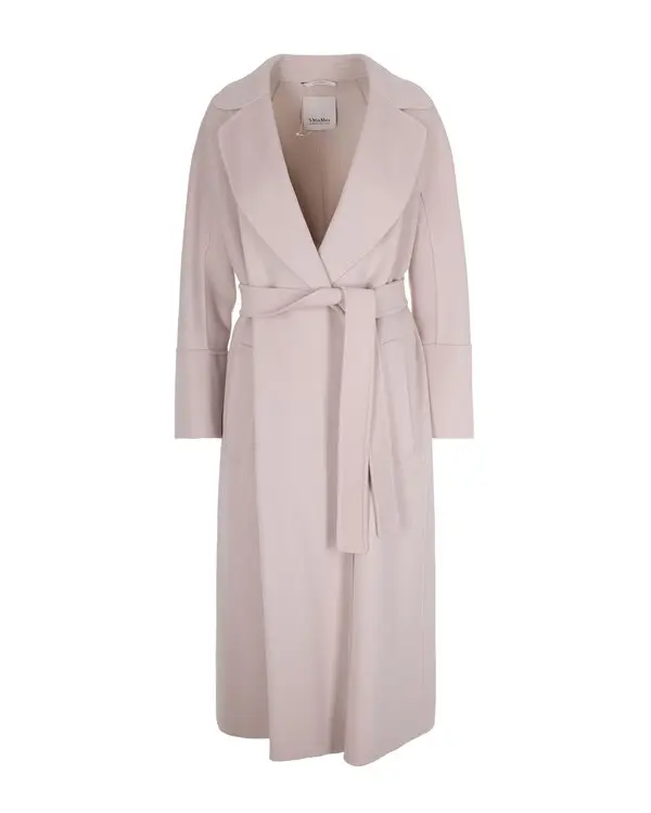 Max Mara Elisa Virgin Wool Belted Coat - Sabbia