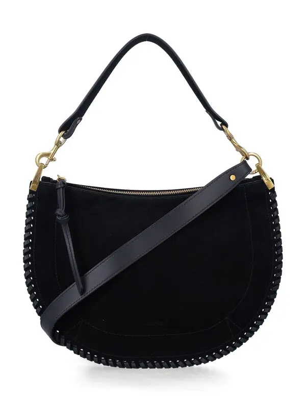 Isabel Marant Étoile Suede Calf Leather Shoulder Bag - Nero