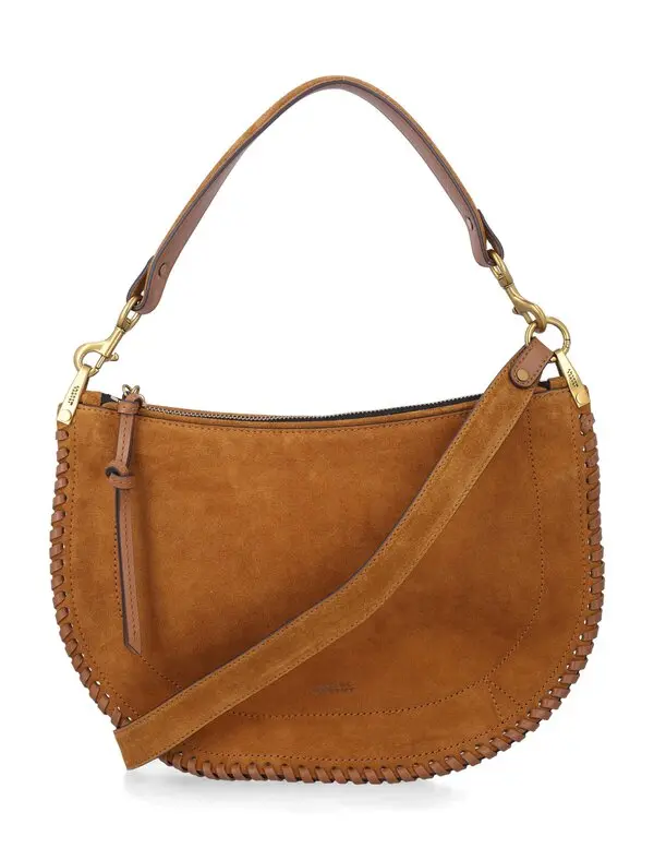Isabel Marant Étoile Suede Calf Leather Shoulder Bag - Cognac