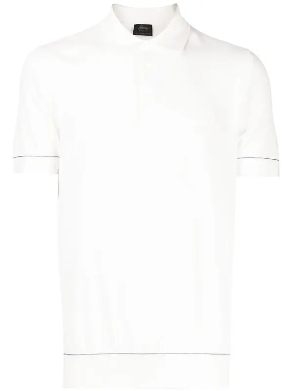 Brioni Cotton Polo Shirt - White