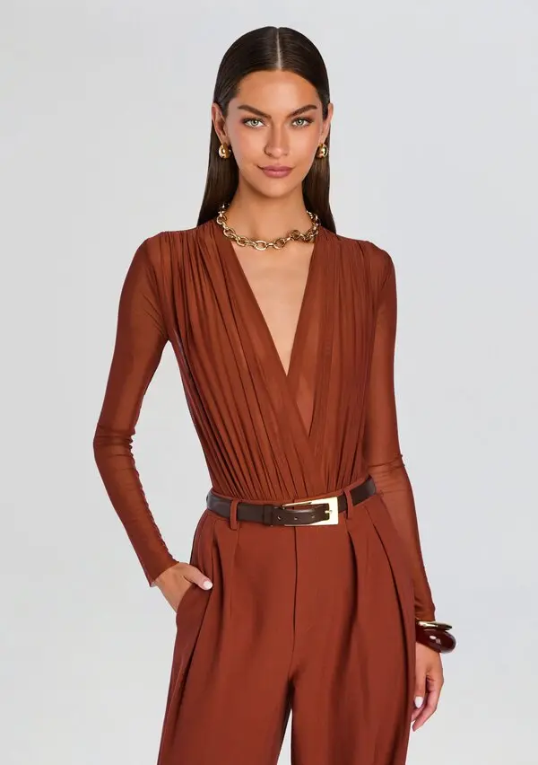 SEROYA Agnes Bodysuit - Copper Clay