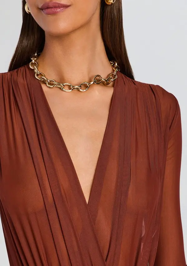 SEROYA Agnes Bodysuit - Copper Clay