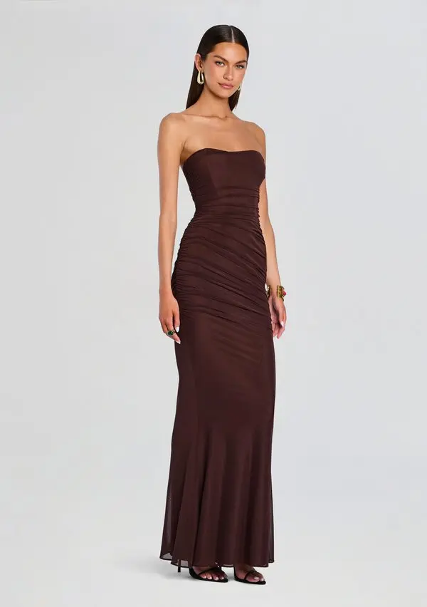 Retrofete Isadore Strapless Gown - Walnut